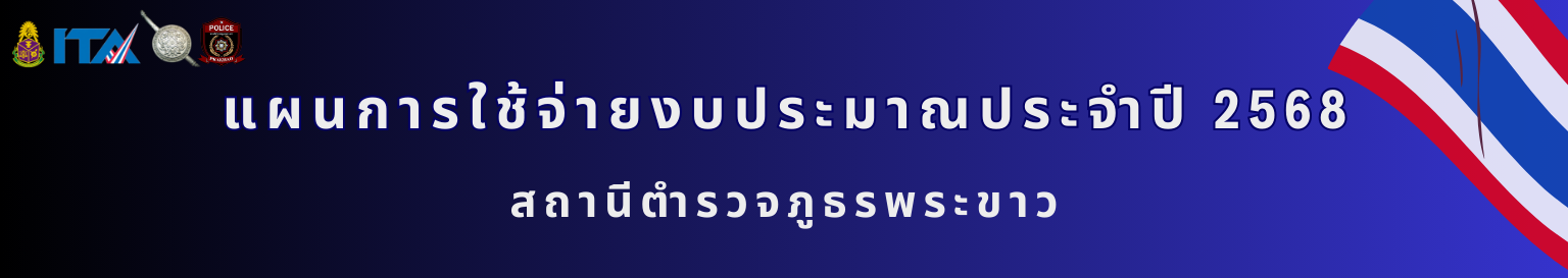 O12 : แผนการใช้จ่าย งบประมาณประจำปี และการรายงานผล – สถานีตำรวจภูธรพระขาว